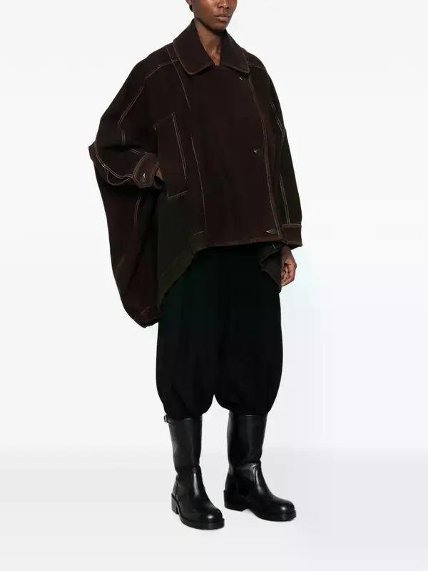 UMA WANG Kew Contrast-stitch Oversized Jacket