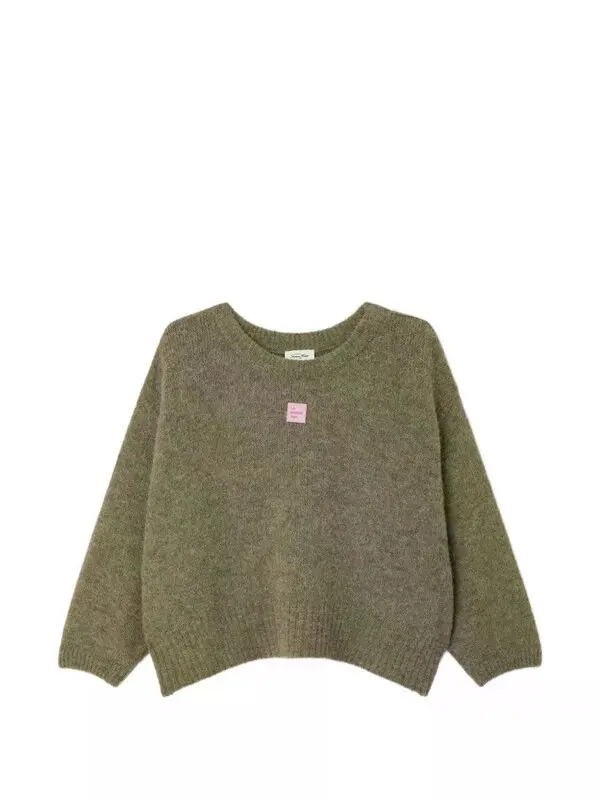 American Vintage Fluffy Knit Sweater - Green