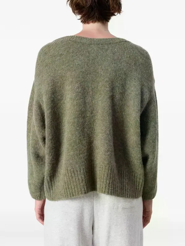 American Vintage Fluffy Knit Sweater - Green