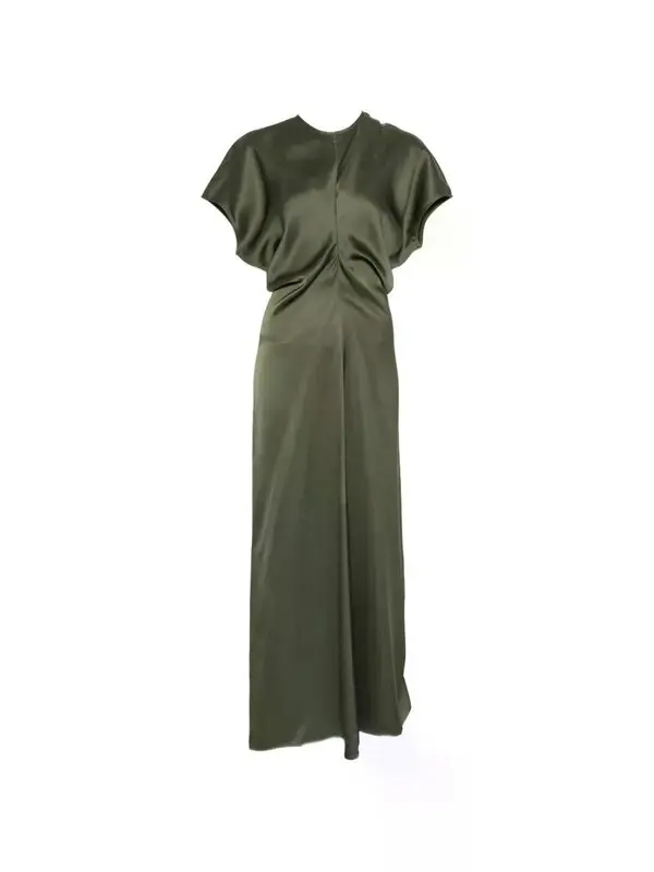 TOTEME Gathered-detail Maxi Dress - Green