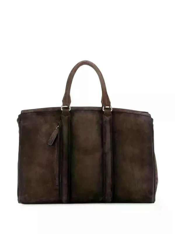 Officine Creative Quentin 009 Suede Duffle Bag - Brown