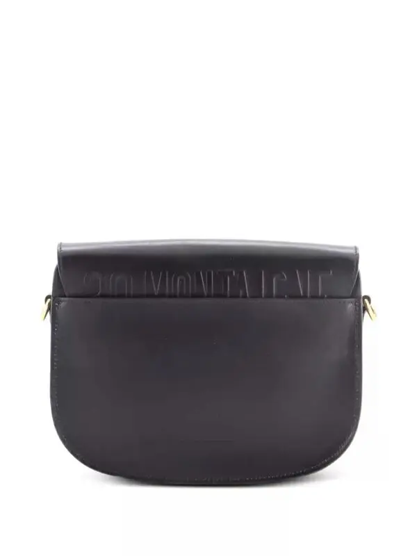 Dior Bobby Flap Leather Medium Crossbody Bag - Black