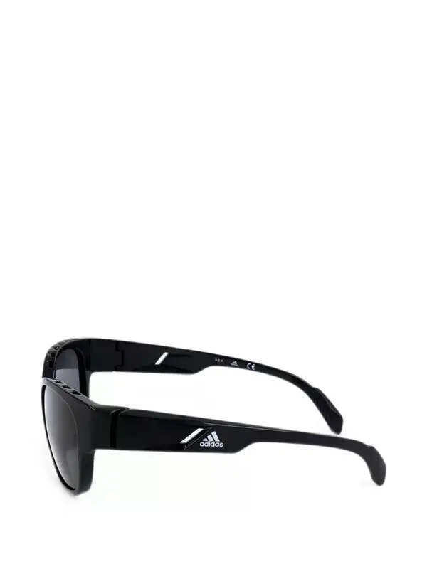 Adidas Logo-print Round-frame Sunglasses