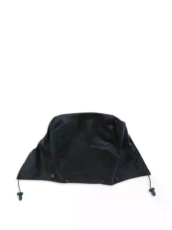 Barbour Waxed Cotton Hood With Check Lining - Green