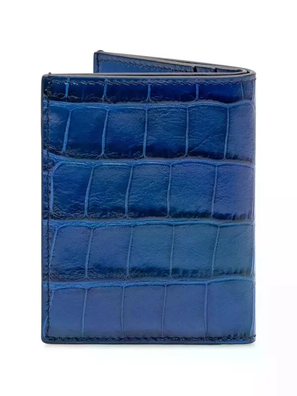 TOM FORD Crocodile-effect Folding Card Holder