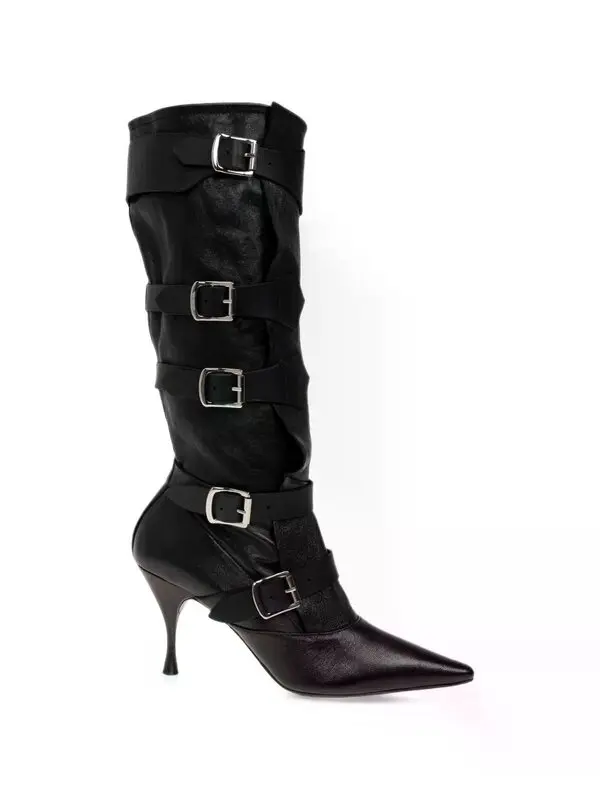 VIVIENNE WESTWOOD Treasure Buckle-strap Knee-high Boots - Black