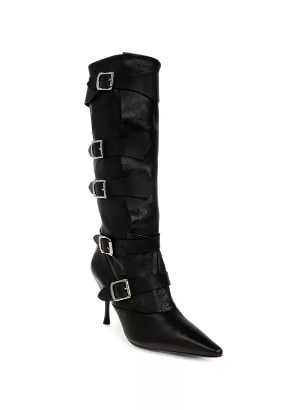 VIVIENNE WESTWOOD Treasure Buckle-strap Knee-high Boots