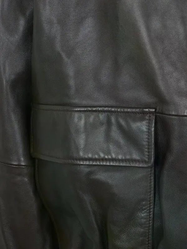 Studio Nicholson Piston Leather Bomber Jacket