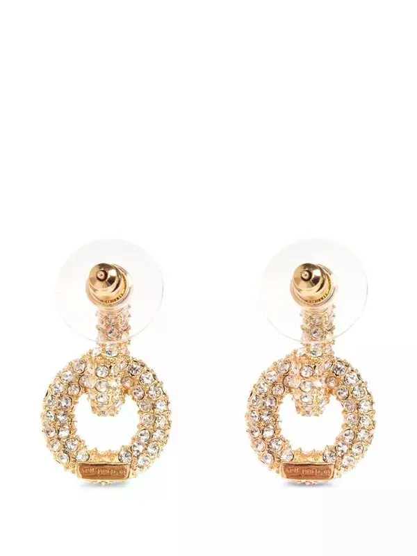 SELF-PORTRAIT Crystal-embellished Hoop Earrings
