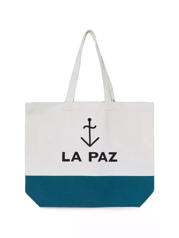 LA PAZ Color-blocked Tote Bag - White