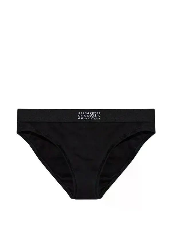 MAISON MARGIELA Logo-print Briefs - Black