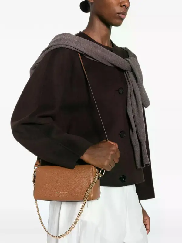 Michael Kors Small Bryant Logo-plaque Pebbled'leather Mini Bag