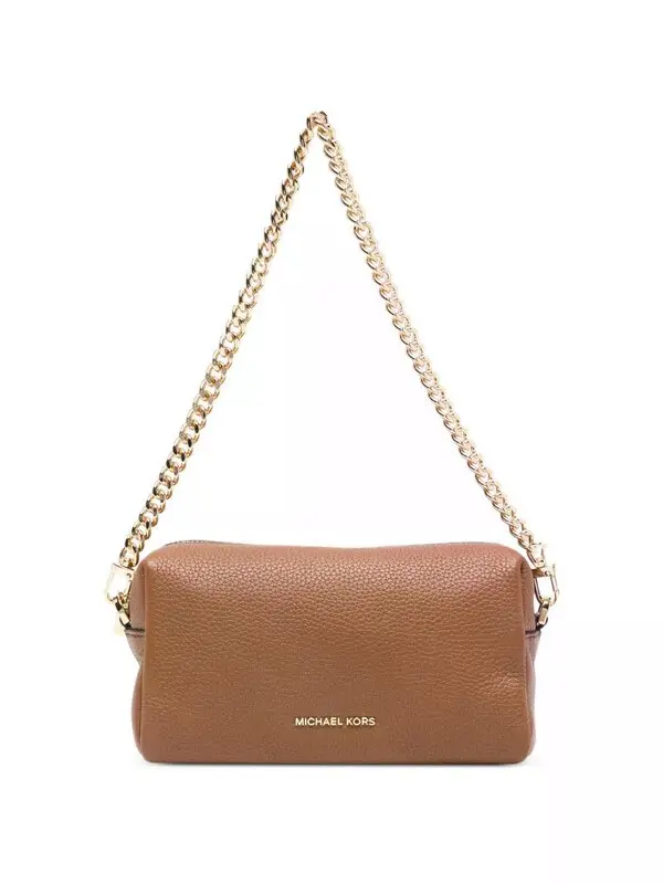 Michael Kors Small Bryant Logo-plaque Pebbled Leather Mini Bag - Brown