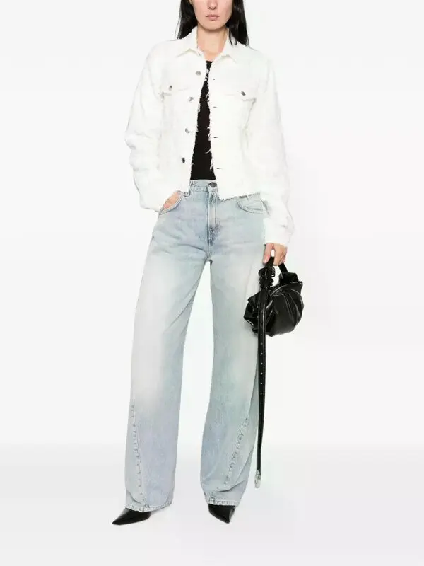 HAIKURE Cherry Fur-textured Denim Jacket