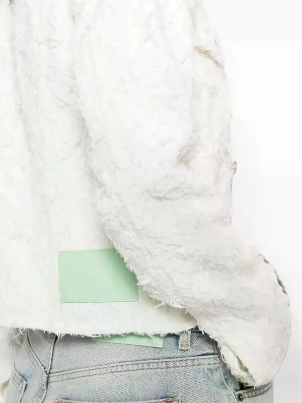 HAIKURE Cherry Fur-textured Denim Jacket