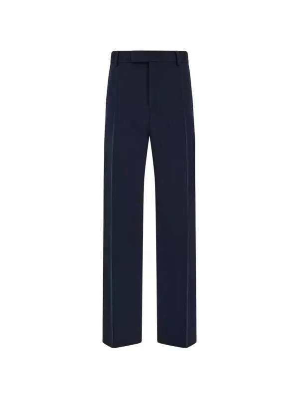 FERRAGAMO Pressed-crease Tailored Trousers - Blue
