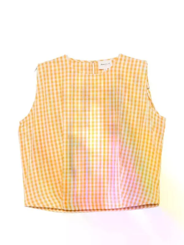 MAISON123 Doree Gingham Sleeveless Top