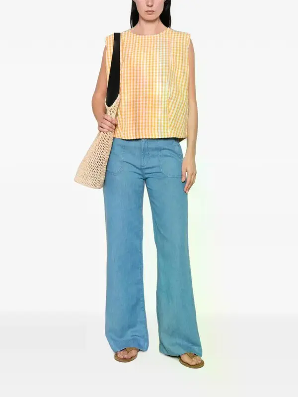 MAISON123 Doree Gingham Sleeveless Top