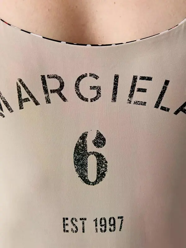 MAISON MARGIELA Floral Print Reversible One-piece Swimsuit