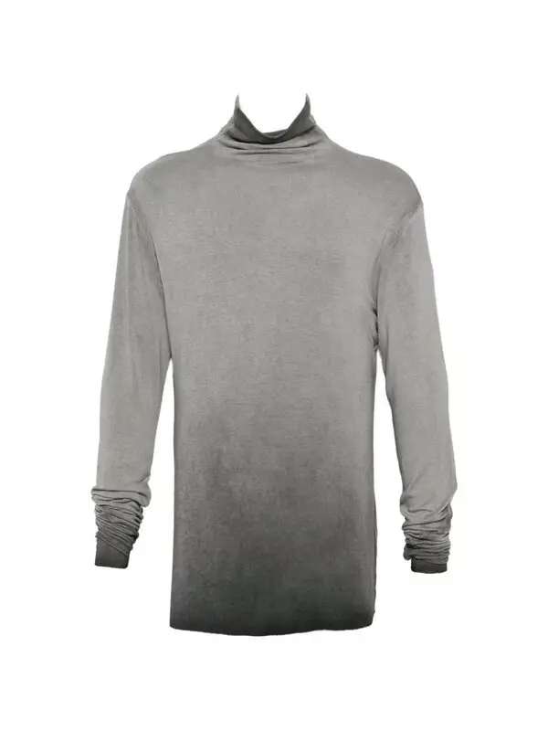 THOM KROM Cold-dye Turtleneck T-shirt - Grey