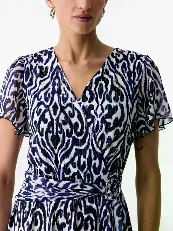 MORGAN Abstract-print Belted Mini Dress