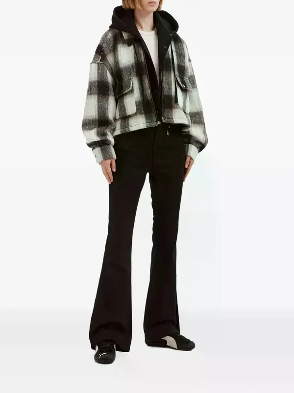 Izzue Check-pattern Hooded Jacket