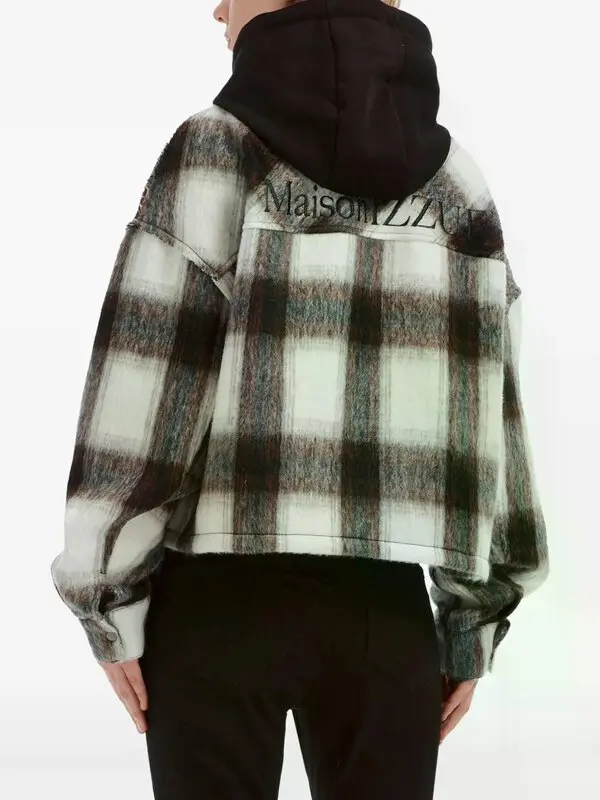 Izzue Check-pattern Hooded Jacket