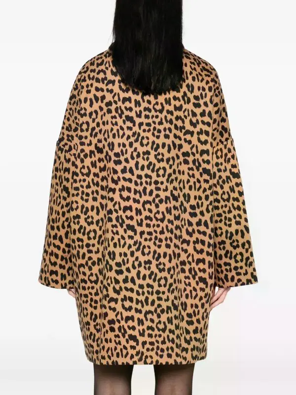 SEMICOUTURE Leopard Print Button-up Coat