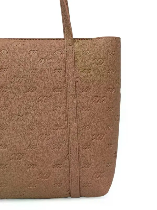 Armani Exchange Logo-embossed Pebbled-effect Tote Bag