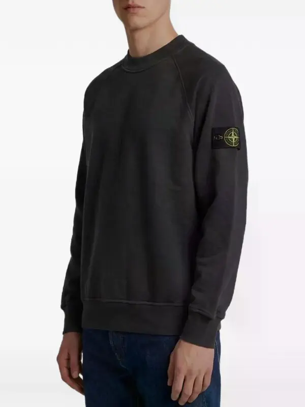 Stone Island Logo-patch Crew-neck Sweatshirt