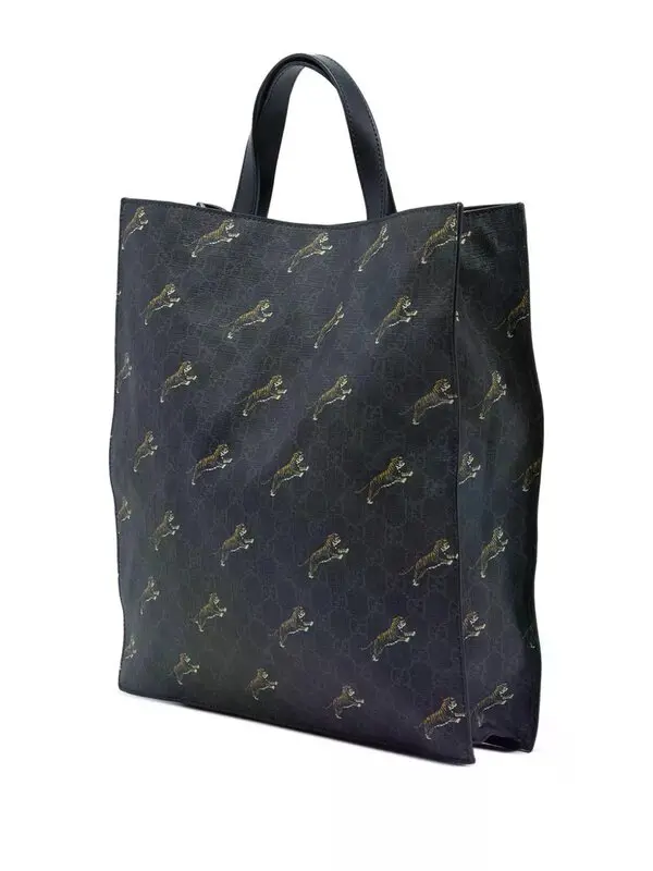 Gucci 2016-2026 Gg Supreme Web Tiger Convertible Soft Tote Satchel