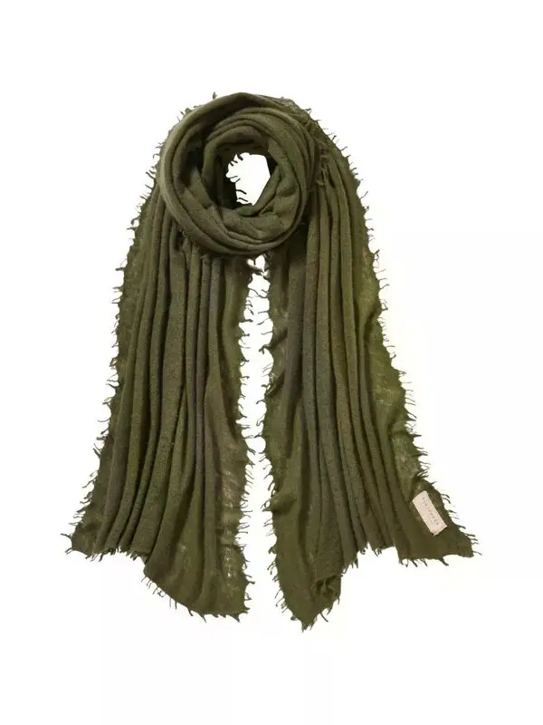 HIMALAYA CLOTHING Purschoen Fringed Scarf - Green