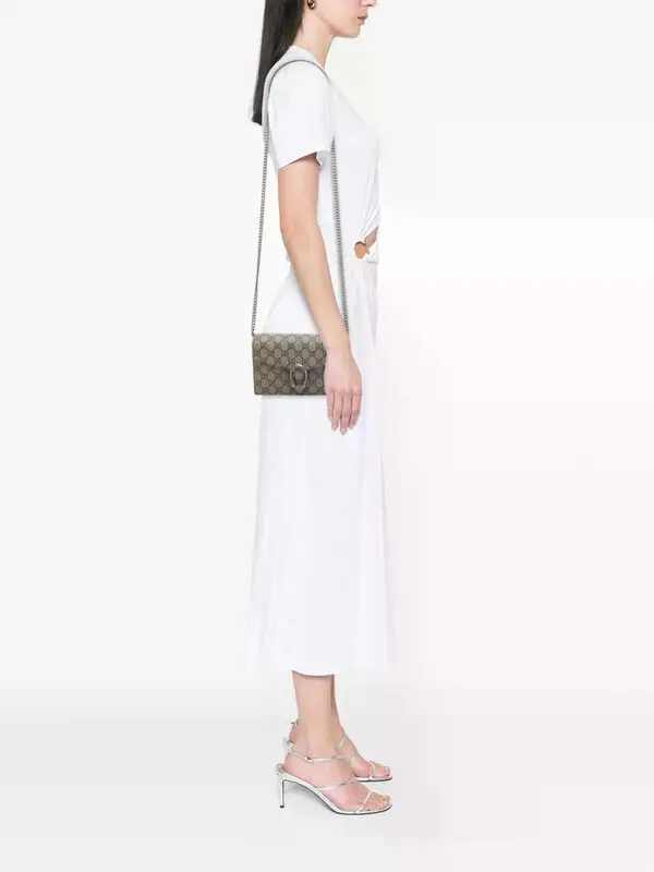 Gucci 2016-2026 Gg Supreme Dionysus Wallet On Chain Crossbody Bag - Neutrals