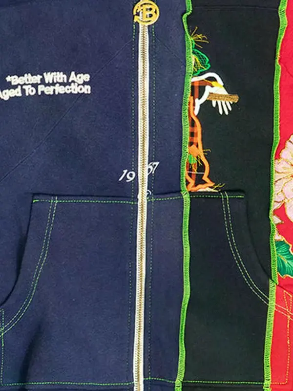 BETTER WITH AGE 5 Panel Zip-up Hoodie