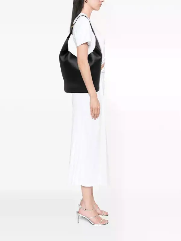 Saint Laurent Grained Calfskin Le 5 A 7 Hobo Shoulder Bag