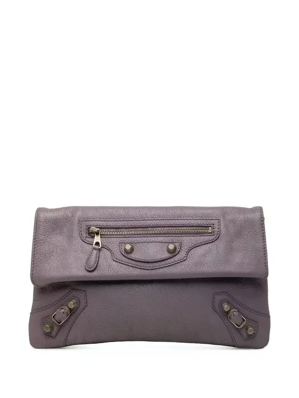 Balenciaga Motocross Giant Clutch - Purple