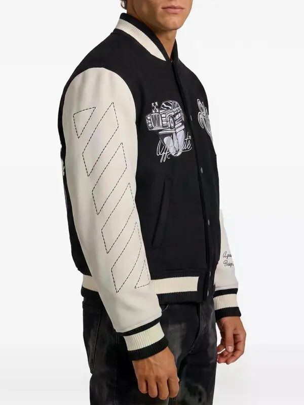 Off-White Cat Off College Embroidered Jacket