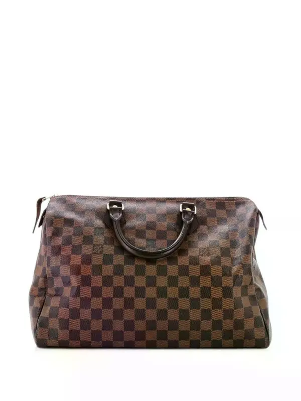 LOUIS VUITTON Speedy Handbag Damier 35 Satchel - Brown