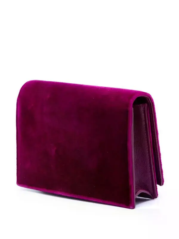 Saint Laurent Small Velvet Monogram Kate Tassel Crossbody Bag - Purple