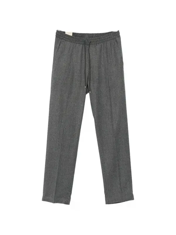 BRIGLIA 1949 Elasticated Waistband Drawstring Trousers - Grey