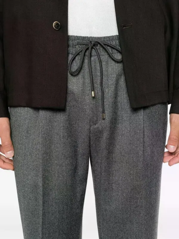 BRIGLIA 1949 Elasticated Waistband Drawstring Trousers - Grey