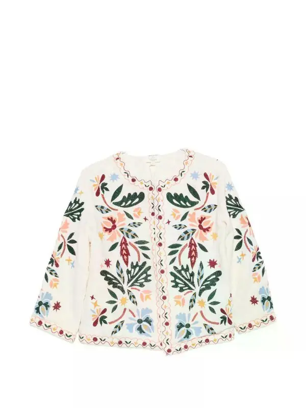 MAISON123 Voltige Floral Embroidered Cardigan