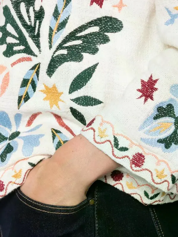 MAISON123 Voltige Floral Embroidered Cardigan