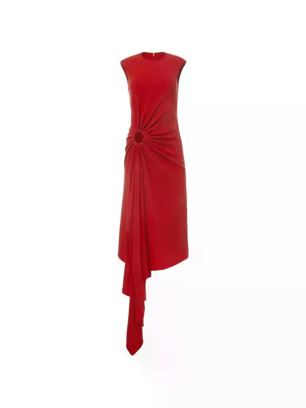 Monse Sleeveless Midi Dress With Front Cut-out Detailing - Red