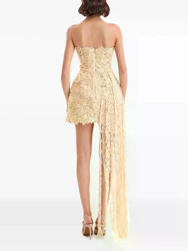 GEMY MAALOUF Guipure Lace Cage Mini Dress