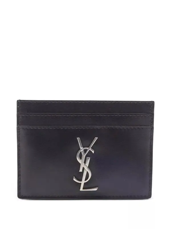 Saint Laurent 2020s Cassandra Leather Card Holder - Black