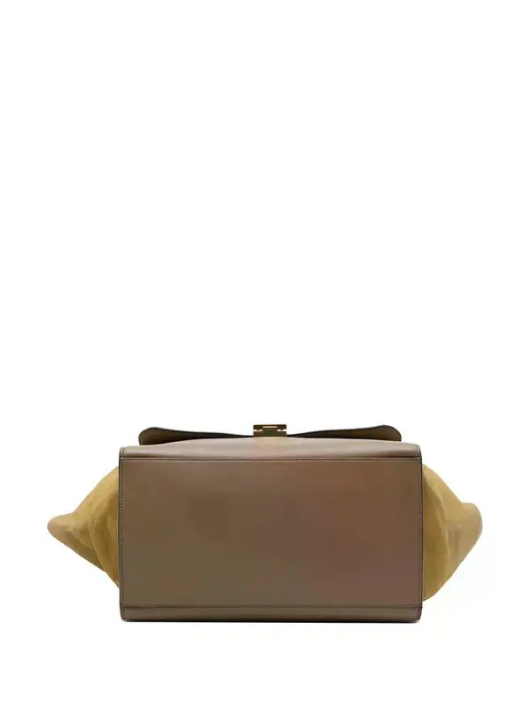 Celine Medium Tricolor Calfskin And Suede Satchel