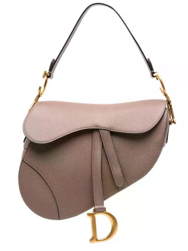 Dior 2022 Grained Calfskin Saddle Bag Shoulder Bag - Brown