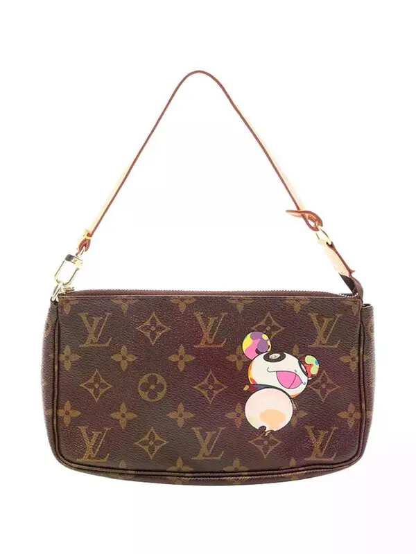 LOUIS VUITTON 1994 Takashi Murakami Monogram Panda Pochette Accessoires Shoulder Bag - Brown