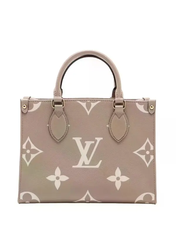 LOUIS VUITTON Bicolor Monogram Empreinte Giant Onthego Pm Satchel